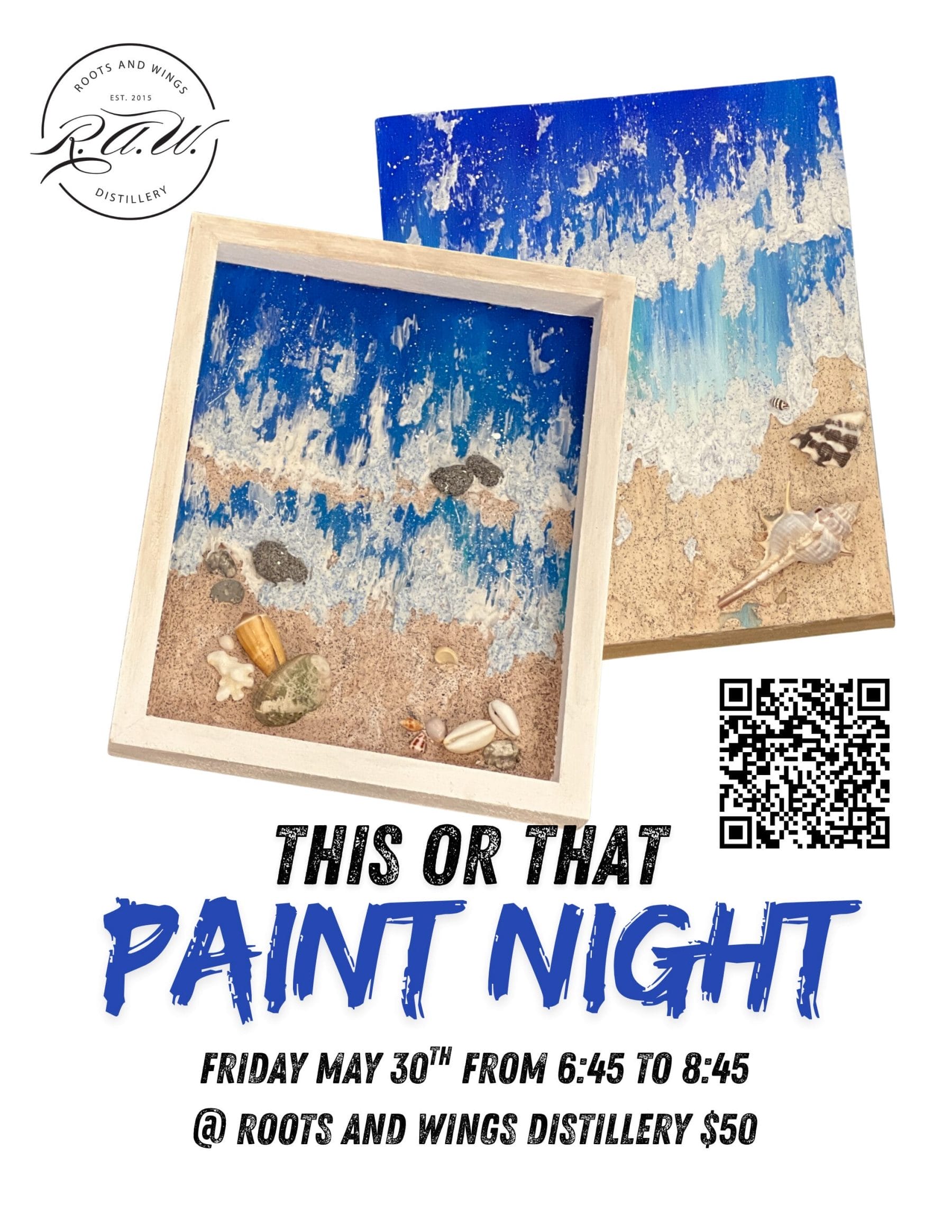 Paint Night – This or That – Beach Theme - The Fraser Valley